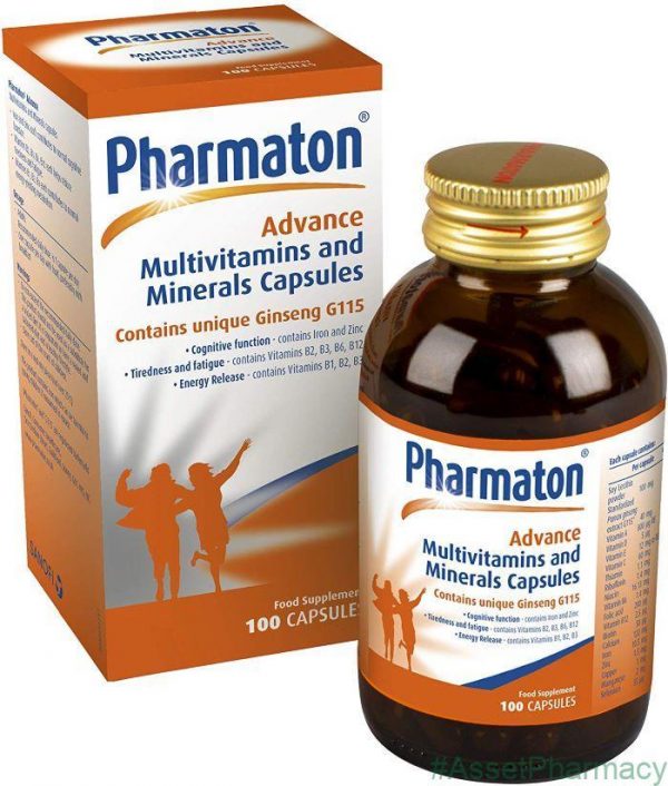 Pharmaton Advance Multivitamin And Mineral Capsules, 100 Capsules Asset ...
