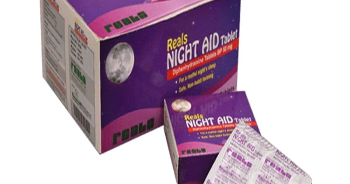 Reals Night Aid Tablets - Diphenhydramine 50mg, 10 Tablets - Asset Pharmacy