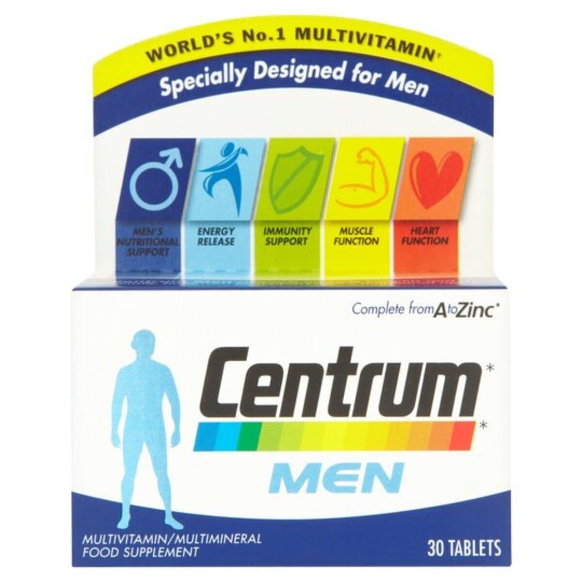 Centrum Men Multivitamin Tablets, 30 Tablets - Asset Pharmacy Centrum Men Multivitamin Tablets, 30 Tablets - Asset Pharmacy