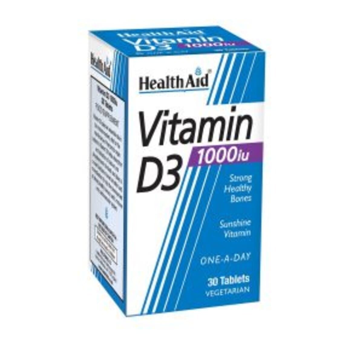 HealthAid Vitamin D3 1000iu Tablets, 30 Tablets - Asset Pharmacy