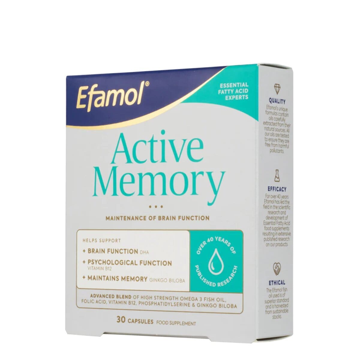 Buy Efamol Active Memory, 30 Capsules - Asset Pharmacy
