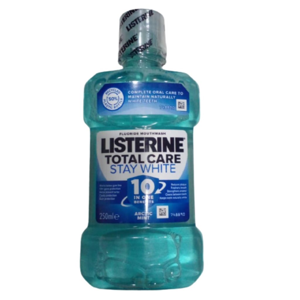 Listerine Total Care Stay White Mouthwash, 250ml - Asset Pharmacy