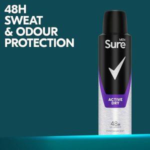 Sure Men Active Dry AntiPerspirant, 150ml - Asset Pharmacy